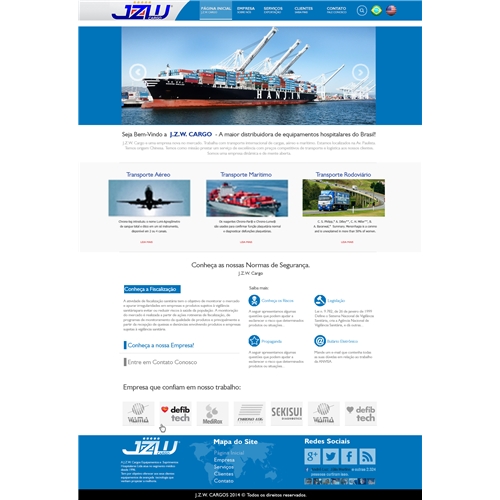 J.Z.W. CARGO | Criação de Layout Web-Design Para Logística, Entrega...
