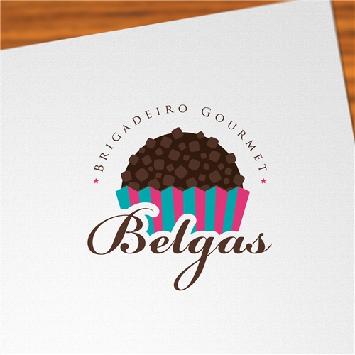 Belgas Brigadeiro Gourmet | Criação de Logo Para Alimentos & Bebidas