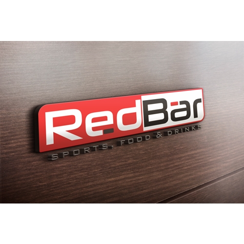 Red Bar - sports, food & drinks | Criação de Logo Para Alimentos