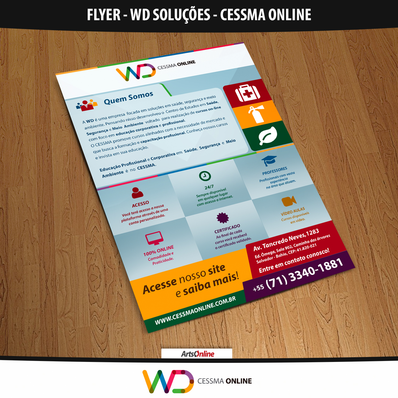 WD Soluções - CESSMA Online | Criação de Flyer / Panfleto Para