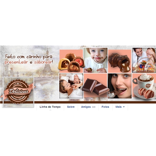 Delicious Chocolateria & Cafés Gourmet | Criação de Capa para Faceb...