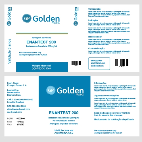 Golden Pharma | Criação de Logo e Rótulo Para Saúde & Nutrição