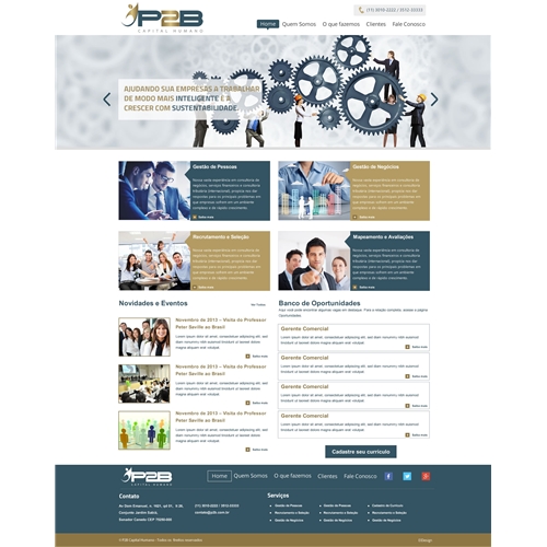 Conectando empresas e pessoas | Criação de Layout Web-Design Para C...