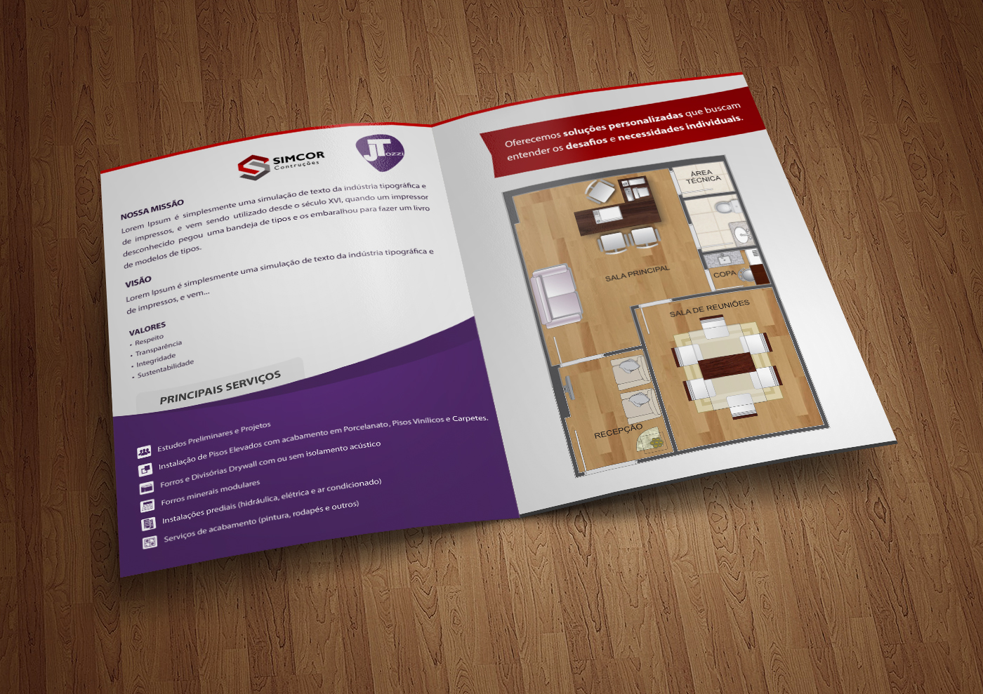 J. TOZZI E SIMCOR CONSTRUÇÕES | Criação de Folder Para