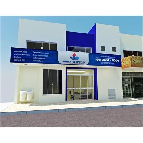 Bem Estar Laboratório de Análises Clínicas | Criação de Fachada Com...