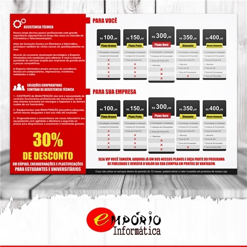 Empório Informatica | Criação de Folder Para Computador & Internet