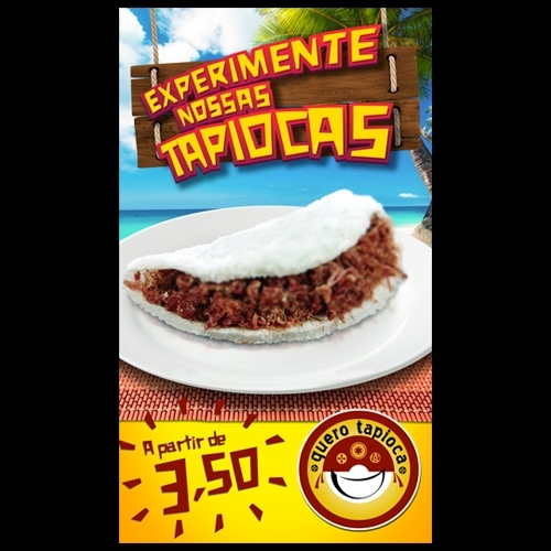 Quero tapioca | Criação de Peça Gráfica (unidade) Para Alimentos