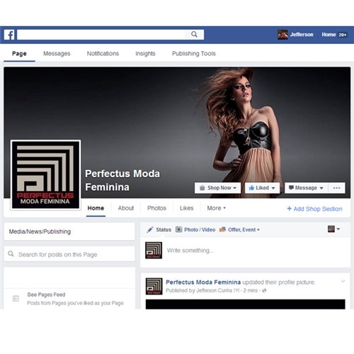 perfectus moda feminina | Criação de Capa para Facebook Para Roupas...