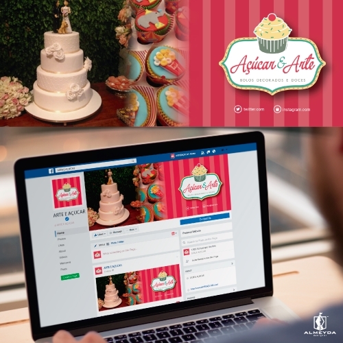 Açúcar e Arte | Criação de Capa para Facebook Para Alimentos & Bebidas