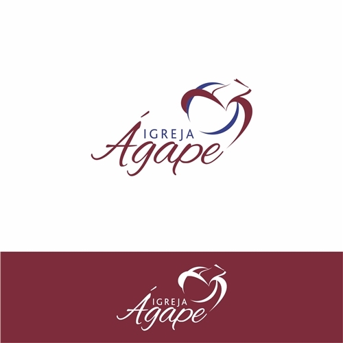 Ágape (significa: amor incondicional de Deus) | Criação de Logo Par...