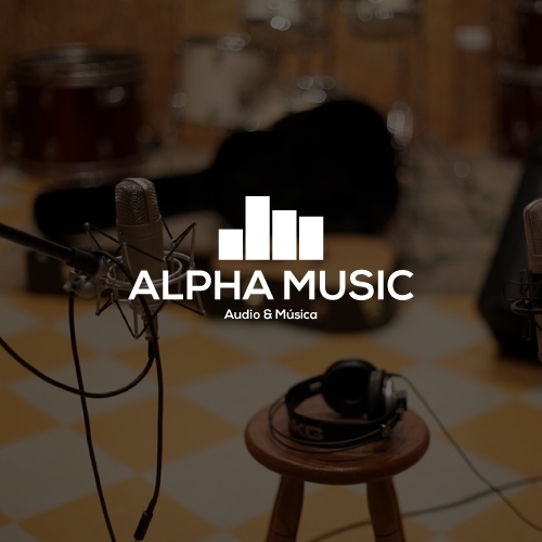 ALPHA MUSIC ( slogan abaixo do nome: Audio & Instrumentos musicais)...