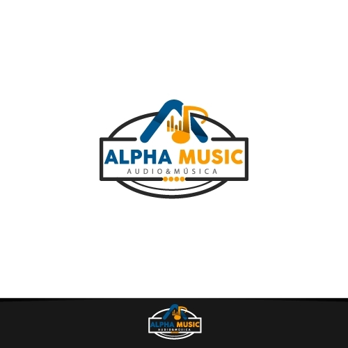 ALPHA MUSIC ( slogan abaixo do nome: Audio & Instrumentos musicais)...