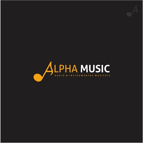 ALPHA MUSIC ( slogan abaixo do nome: Audio & Instrumentos musicais)...
