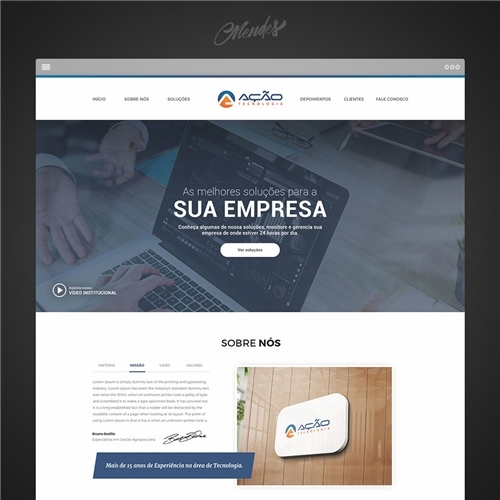 Ação Tecnologia | Criação de Layout Web-Design Para Computador & In...