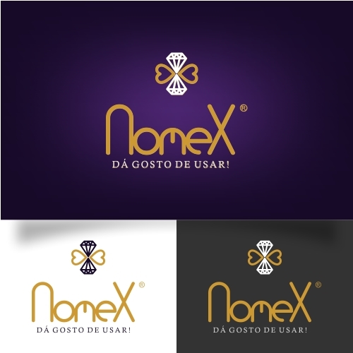 NomeX (A marca adota o slogan "Dá gosto de usar") | Criação de Logo...