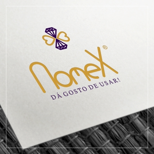 NomeX (A marca adota o slogan "Dá gosto de usar") | Criação de Logo...