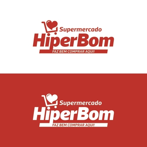 Supermercado HiperBom | Criação de Logo Para Alimentos & Bebidas