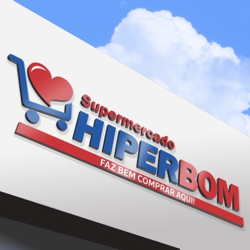 Supermercado HiperBom | Criação de Logo Para Alimentos & Bebidas
