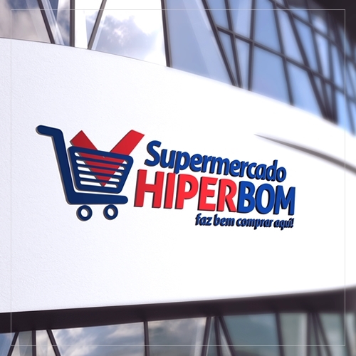 Supermercado HiperBom | Criação de Logo Para Alimentos & Bebidas