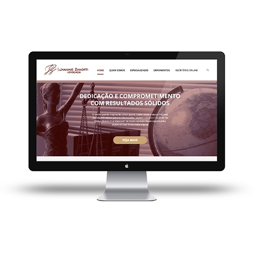 JANAINE ZANOTTI ADVOCACIA | Criação de Layout Web-Design Para Advoc...