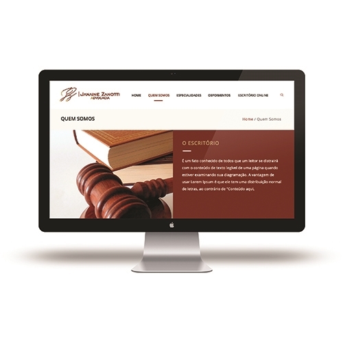 JANAINE ZANOTTI ADVOCACIA | Criação de Layout Web-Design Para Advoc...