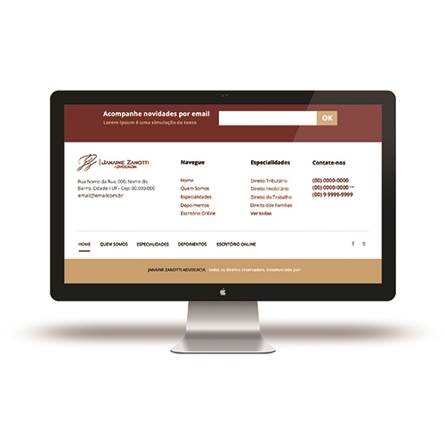 JANAINE ZANOTTI ADVOCACIA | Criação de Layout Web-Design Para Advoc...