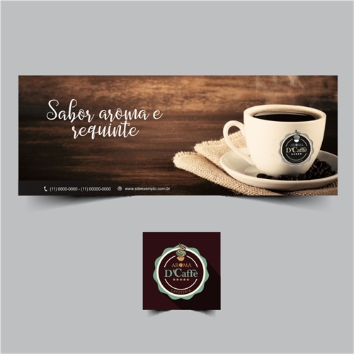 Aroma D'Caffè | Criação de Capa para Facebook Para Alimentos & Bebidas