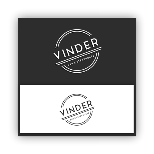 Vinder - Bar e Steakhouse | Criação de Logo e Papelaria (6 itens) P...