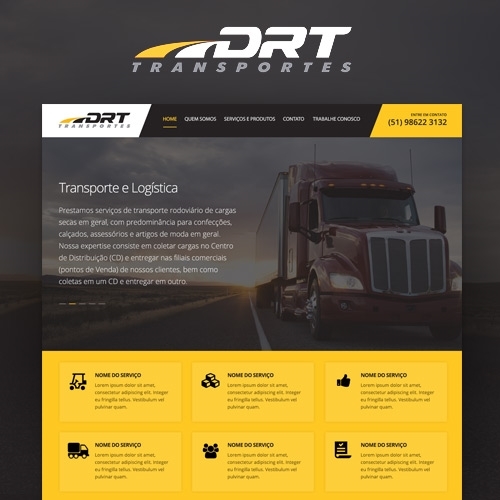 Layout Web-Design para DRT TRANSPORTES .. | artefael.. 4668238