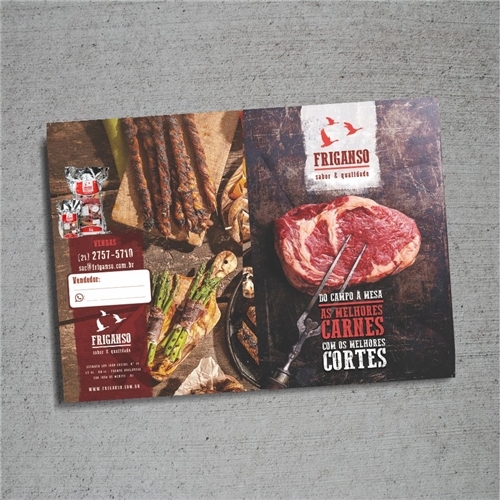 Friganso | Criação de Folder Para Alimentos & Bebidas
