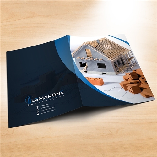 Lemarone Construções | Criação de Folder Para Construção & Engenharia