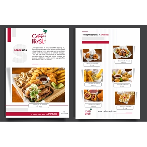 cafe do brasil | Criação de Folder Para Alimentos & Bebidas