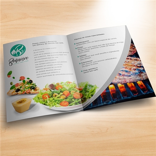 Bonavive: comida low carb | Criação de Folder Para Alimentos & Bebidas