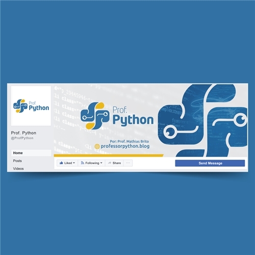 Prof. Python - Banner | Criação de Peça Gráfica (unidade) Para Comp...