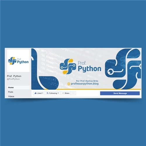 Prof. Python - Banner | Criação de Peça Gráfica (unidade) Para Comp...