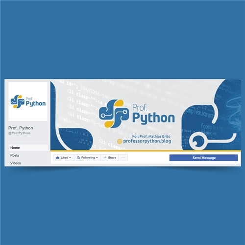 Prof. Python - Banner | Criação de Peça Gráfica (unidade) Para Comp...
