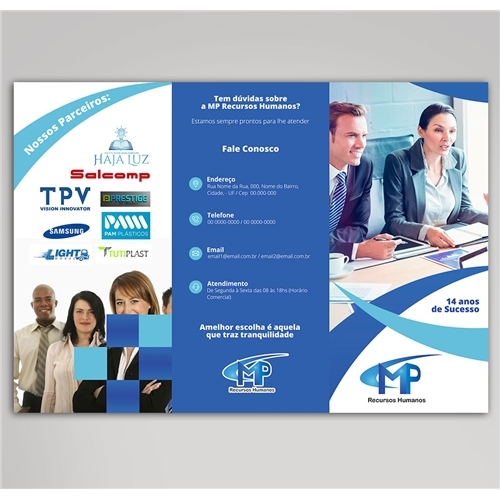 M P Recursos Humanos | Criação de Folder (até 8 paginas) Para Con...