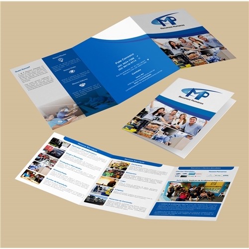 M P Recursos Humanos | Criação de Folder (até 8 paginas) Para Con...