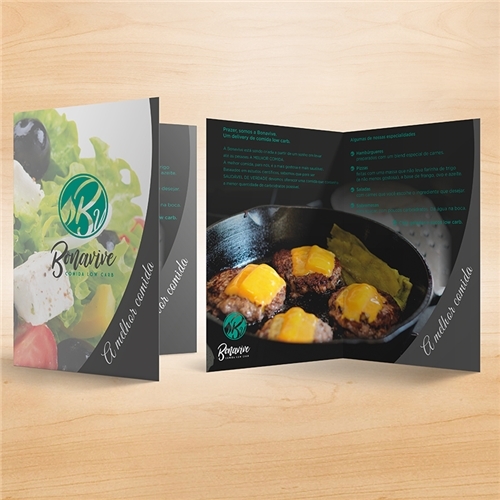 Bonavive: comida low carb | Criação de Folder Para Alimentos & Bebidas