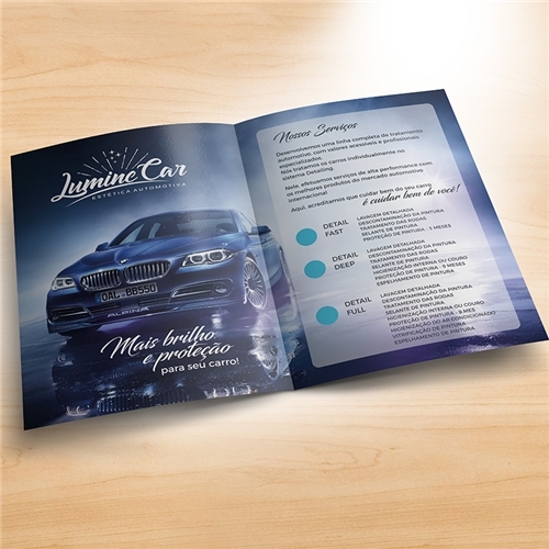 Lumine Car Estética Automotiva | Criação de Folder Para Automotivo