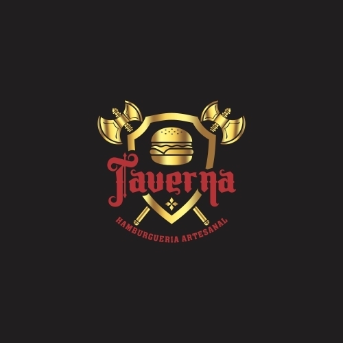 Taverna - Hamburgueria Artesanal | Criação de Logo Para Alimentos