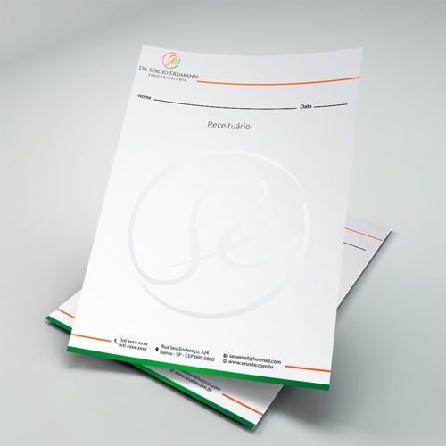 Dr. Sérgio Erdmann | Criação de Papelaria (6 itens) Para Saúde & Nu...
