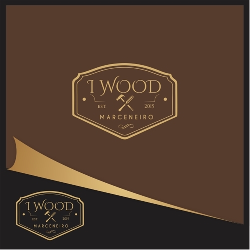 I Wood (Marceneiro, móveis madeira design) | Criação de Logo Para D...