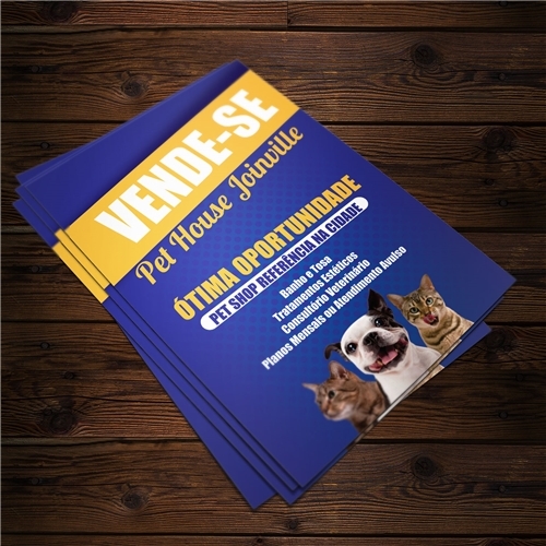 PET HOUSE JOINVILLE /PET SHOP | Criação de Panfleto Para Animais