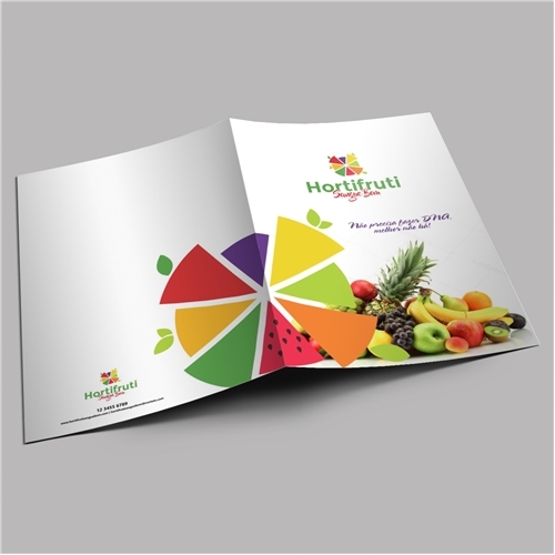 hortifruti sangue bom | Criação de Folder Para Alimentos & Bebidas
