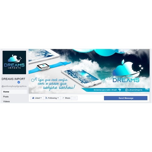 Dreams Imports | Criação de Capa para Facebook Para Tecnologia & C...