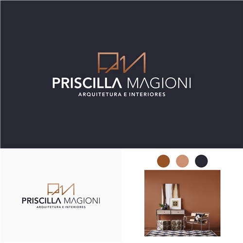 Priscilla Magioni - Arquitetura e Interiores | Criação de Logo e Pa...