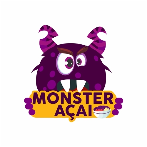 Monster Açai | Criação de Logo Para Alimentos & Bebidas