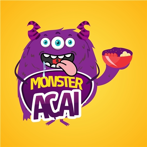 Monster Açai | Criação de Logo Para Alimentos & Bebidas