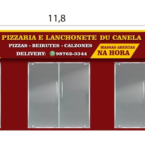 Fachada da Pizzaria e Lanchonete Du Canela | Criação de Peça Gráfic...
